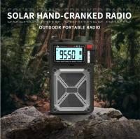 China Solar Crank Charging 3-Band AM/FM Emergency Radio Flashlight LCD Display Alarm Clock 4000mAh Mobile Phone Charger OEM ABS CN;GUA for sale