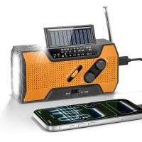 China solar emergency Multifunction Am Fm wb Noaa Weather hand-crank  Noodradio with SOS alarm & LED flashlight for sale
