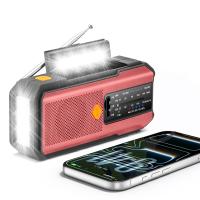 China Solar Panel LED Flashlight USB Charging Radio with Am Fm wb Noaa Portable Weather  & Emergency Hand-crank Power Bank Noodradio for sale
