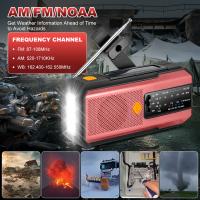 China Solar Panel LED Flashlight USB Charging Radio with Am Fm wb Noaa Portable Weather  & Emergency Hand-crank Power Bank Noodradio for sale