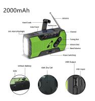 China USA Hot DAB AM/FM NOAA Weather Alert Emergency Radio with Clock Dynamo Flashlight Solar Portable Radio for sale