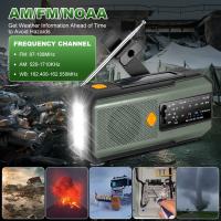 China Multi-functional Solar Hand-crank Emergency Portable Weather Noodradio with Am Fm wb Noaa Radio & Reading Lamp for Outdoor for sale
