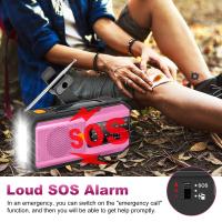 China 5000mAh Wind up Emergency Solar Radio Flashlight NOAA/FM/AM Weather Portable Survival Outdoor Camping Power Bank Plastic for sale