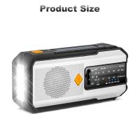 China 2026 Factory Wholesale 5000mah Power Bank Emergency Wind up Crank dynamo Rechargeable Alarm Solar Led Flashlight NOODRADIO for sale