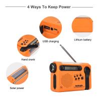 China Portable USB Charging FM AM Radio with LCD Digital Screen & Dynamo Flashlight Stereo DAB Radio for Outdoor Use for sale