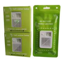 China Outdoor Emergency Salt Water Lamp with LED 50 Lumens Green Color 400 Hours Endurance Customized Packing Box for sale