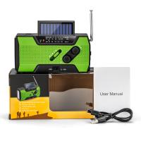 China Multifunctional Portable Emergency Solar Internet Radio with 2000mAh Power Bank 4-Bands Built-In Speaker & Flashlight for sale