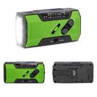 China Multifunctional Portable Emergency Solar Internet Radio with 2000mAh Power Bank 4-Bands Built-In Speaker & Flashlight for sale