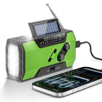 China Multifunctional Portable Emergency Solar Internet Radio with 2000mAh Power Bank 4-Bands Built-In Speaker & Flashlight for sale