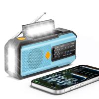 China AM/FM NOAA Internet Radio Multi-function Power Station Pocket Emergency Hand Crank Weather Radio SOS Alarm LED Flashlight for sale
