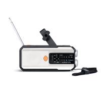 China Manerwei Solar Powered Hand Crank Bright LED Flashlight AM/FM Weather Portable Survival Emergency Radio USB-Charged Plastic for sale