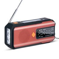 China Emergency Camping 3-Band Solar Hand Crank Radio Built-in Speaker Power Bank-Disaster Prevention Essentials Plastic LED for sale