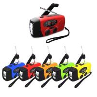 China Solar Emergency Mini Portable Weather Radio Hand Crank Internet Function SOS Alarm 3 LEDs Flashlight Water-resistant for for sale