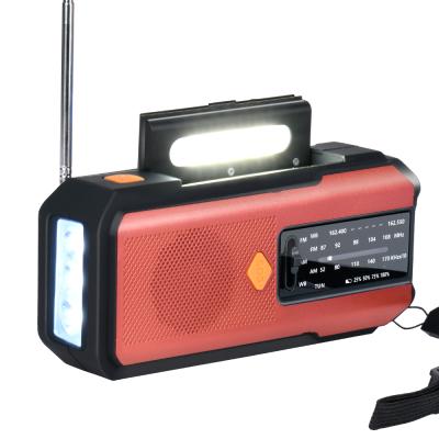 China New Model Eco-friendly Plastic Portable Mini Emergency SOS Flashlight 2000mAh Power Bank Solar FM/AM Speaker Survival Kit for sale