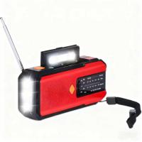 China New Model Eco-friendly Plastic Portable Mini Emergency SOS Flashlight 2000mAh Power Bank Solar FM/AM Speaker Survival Kit for sale