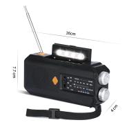 China ODM OEM 5000mAh Battery Plastic Portable Rechargeable Emergency Solar Hand Crank AM/FM NOAA SW WB Radio LED Flashlight Built-In for sale