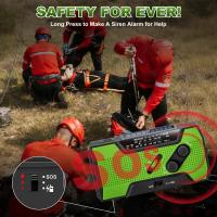 China Emergency Radio 2000mAh 3-Band AM/FM Solar Hand Crank Rechargeable Battery LED Display Clock Flashlight SOS for Outdoor Camping for sale