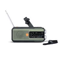 China Mini Portable 4800mAh USB-C Power Bank SOS Flashlight USB-C Solar Emergency Radio AM FM WB Digital Display Hand Crank Plastic for sale