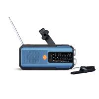 China Mini Portable 4800mAh USB-C Power Bank SOS Flashlight USB-C Solar Emergency Radio AM FM WB Digital Display Hand Crank Plastic for sale