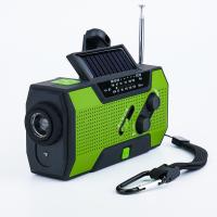 China OEM Factory Portable 5000mAh Solar Radio with Hand Crank AM/FM/NOAA Weather Flashlight LED Display Plastic for Emergency Camping for sale