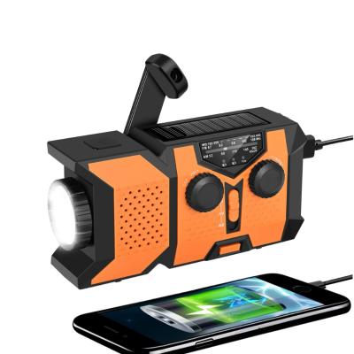 China Portable Mini Emergency Radio Survival Kit AM/FM/NOAA Weather Radio 2000mAh Lithium Battery Power Bank Flashlight Solar Powered for sale