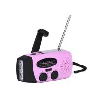 China Upgraded 2000mAh Portable Crank Solar Powered AM/FM NOAA Weather Alert Radio with Flashlight 3 Charging Ways & Power Bank for sale