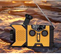 China Mini USB Rechargeable 2000mAh AM/FM Emergency Weather Radio with SOS Alarm Flashlight Built-In Speaker Power Bank Camping Hiking for sale