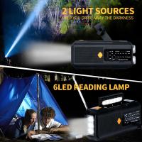 China Rechargeable 5000mAh Power Bank Smartphone Charger AM FM WB Radio Emergency Solar Crank Survival Tool Flashlight 6LED Reading for sale