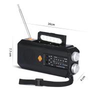 China 18500mWh/5000MAH Weather Emergency Radio Portable Solar AM/FM/NOAA/LW/SW/WB Hand Crank Radio Cell Phone Charger Built-in Plastic for sale