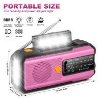 China Outdoor Survival Hot Sales 5000mAh Crank Solar Dynamo Hand Charger Self-Powered 3-Band AM/FM Emergency Radio with Flashlight for sale