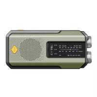 China OEM Portable 2000mAh Plastic Power Bank LED USB Charge Audio AM/FM/NOAA Weather Radio SOS Alarm Hand Crank Emergency Flashlight for sale