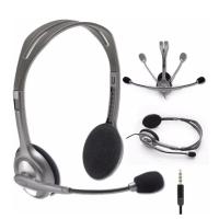 China Logitech H111 H110 MTI-Waterproof Stereo Headphones 3.5mm Jack Plug Noise Cancelling Gaming LED Single Double Plug Options for sale