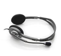 China Logitech H111 H110 MTI-Waterproof Stereo Headphones 3.5mm Jack Plug Noise Cancelling Gaming LED Single Double Plug Options for sale
