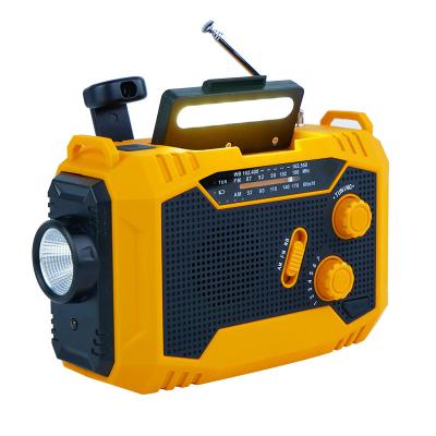 China Multifunction Reading Lamp 4000mAh Power Bank AM/FM/WB Radio with Bright Flashlight Built-In Speaker & ABS Plastic for Hurricane for sale