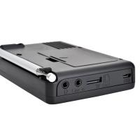 China Mini Black Portable AM/FM/SW Band Radio LCD Digital Display TF Card Slot Built-In Speaker USB/Rechargeable Battery for Home Use for sale