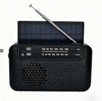China Essential Portable Radio for Camping Solar & USB-C Charged AM/FM Reception Built-In Flashlight TF Card Slot-Emergency Radio for sale