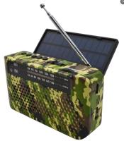 China 1200mAh Portable Radio Power Bank with for Bluetooth Function Big Solar Panel and Wireless Speaker for Outdoor Adventures for sale