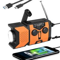 China Portable USB Power 5V Emergency AM/FM Radio LED Flashlight 2000mAh Phone Charger Home Weather NOAA Radio Durable Build for sale