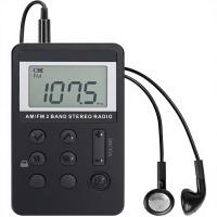 China Personal AM/FM Pocket Radio Portable Mini Digital Tuning Rechargeable Battery Earphone Lock Screen Walk/Jogging/Gym/Camping for sale