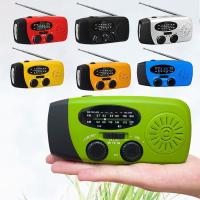 China Portable Emergency Radio Solar Hand Crank Powered AM/FM Tuner 2000 MAh USB Phone Charger SOS Alarm LED Flashlight Household for sale