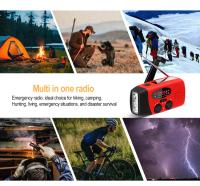 China Solar Emergency Hand Crank Weather Radio NOAA AM/FM SOS Alarm LED Flashlight 2000mAh USB Charger for Camping for sale