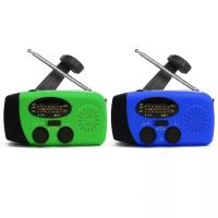 China new hand-crank emergency portable weather noodradio with  lamp & SOS alarm LED flashlight for outdoor camping hiking for sale