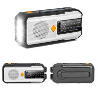 China Portable Emergency Solar Powered Radio AM/FM Solar Hand Crank Plastic Noodradio 2000mAh Power Bank Radio with LED Flashlight for sale