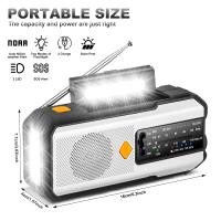 China Portable Emergency Solar Powered Radio AM/FM Solar Hand Crank Plastic Noodradio 2000mAh Power Bank Radio with LED Flashlight for sale