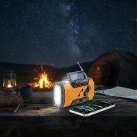 China Multifunctional Emergency Handheld Radio With 2000mah Battery Solar Panel Power Source Hot Disaster Prevention Flashlight Radio for sale