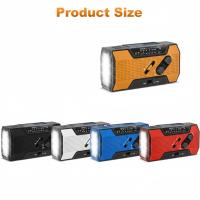 China New Model USB Charged Self Powered AM/FM Weather Radio with Power Bank Portable Solar Hand-crank  with Flashlight for Emergency for sale