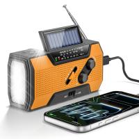 China Emergency Weather Radio SOS Solar Power Hand-cranked USB Interface Built-in Speaker 2000mAh Battery for Outdoor for sale