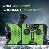 China ODM OEM 2000mAh Plastic Portable Rechargeable Emergency Solar Hand Crank AM/FM SW WB Weather  NOAA Radio with LED Flashlight for sale