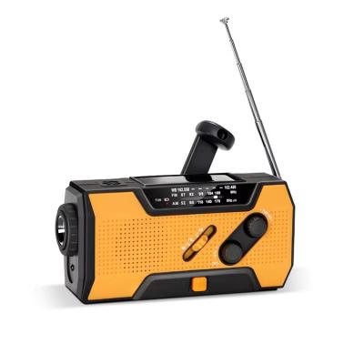 China Portable Emergency Hand Crank Solar Radio With Am Fm Noaa, Operated Power Battery ,SOS Siren,Flashlight,reading Lamp for Outdoor for sale