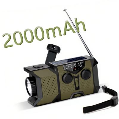 China Hurricanes Survival AM/FM/WB Noodradio 2000mAh Power Bank Dynamo Crank Radio with LED Flashlight USB Phone Charger SOS Alarm for sale